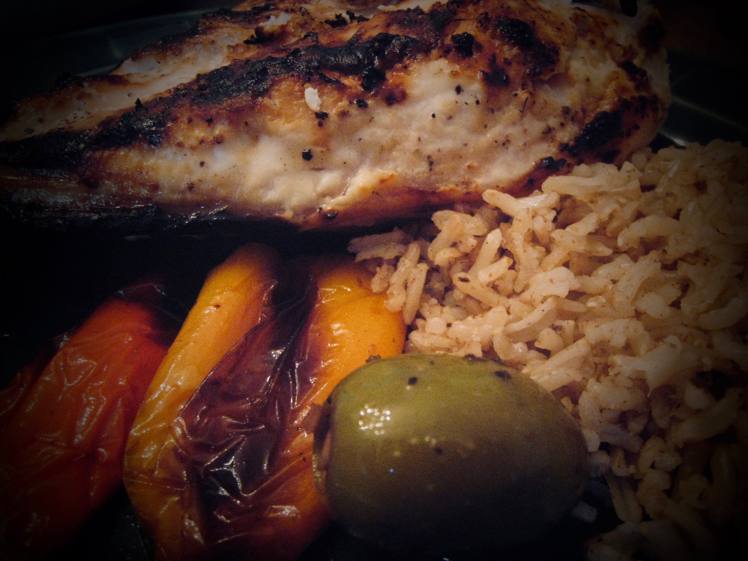 Farsi Chicken and Grilled Peppers